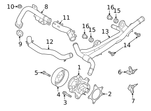 25457-2M000 - Water Pipe 2020-2023 Kia Rio | Kia.Parts Store