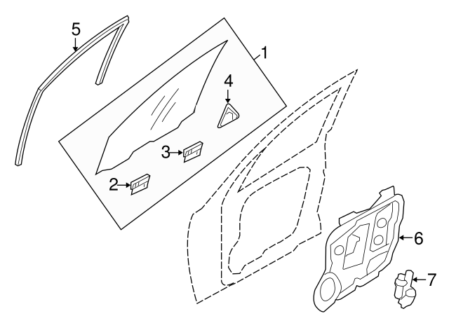 2015-2017 Kia K900 Window Regulator 82471-3T000 | TascaParts.com