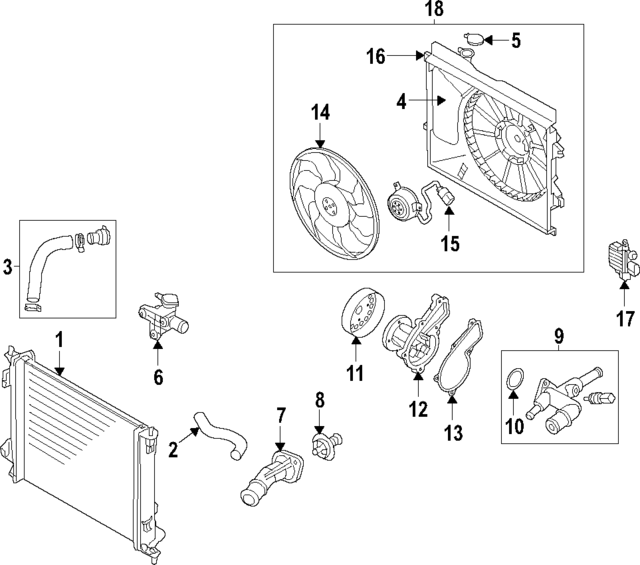 25600-2E280 - Water Outlet 2019-2024 Kia Forte | Kia.Parts Store