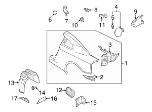 2009-2020 Nissan GT-R Stone Guard - Driver's Side (LH) 78817-JF00B ...