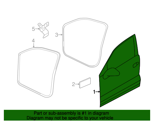 2011-2017 Volkswagen Touareg Door Shell 7P0-831-056 | OEM Parts Online