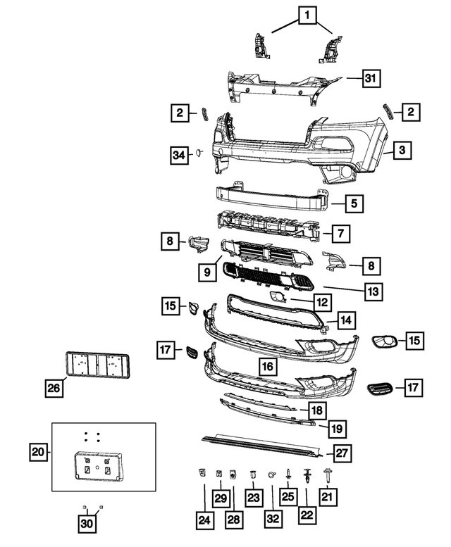 5NJ66TZZAB - Fascia Applique 2016-2018 Jeep Cherokee | Mopar Wholesale ...