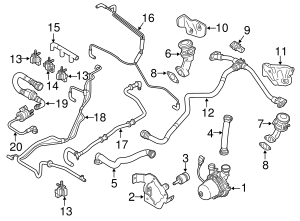 2011-2018 Porsche Cayenne Secondary Air Injection Pump Hose 958-113-204 ...