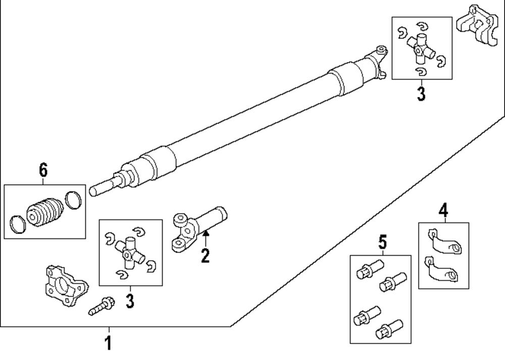 2023-2024 Ford | Drive Shaft | PC3Z-4602-K | Walls' Ford Parts