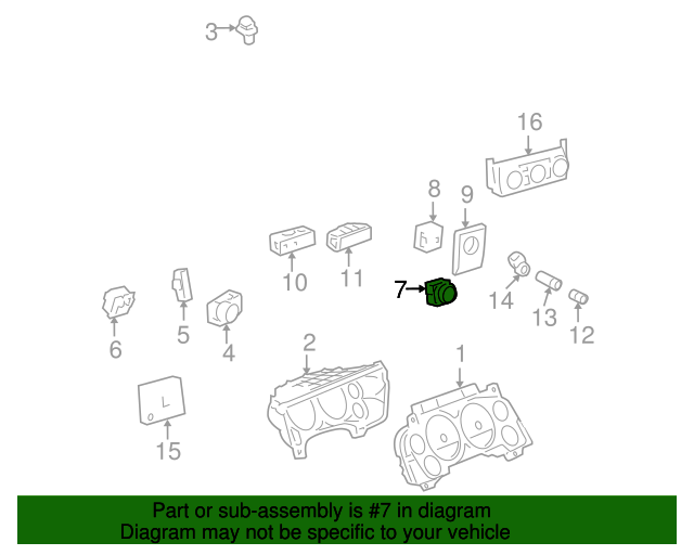 2008-2014 GM Transfer Case Selector Switch 25878425 | AutoNationParts.com