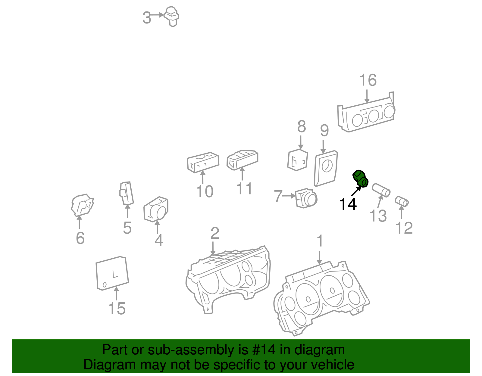 2007-2016 GM Ebony Accessory Power Receptacle Retainer 20983936 GM ...