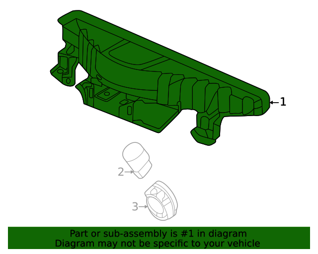 34270-T43-J01 - Center High Mount Stop Light 2022-2024 Honda Civic ...