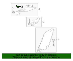 91560-SLJ-003 - Upper Quarter Trim Clip 2006-2025 Honda | Honda Parts ...