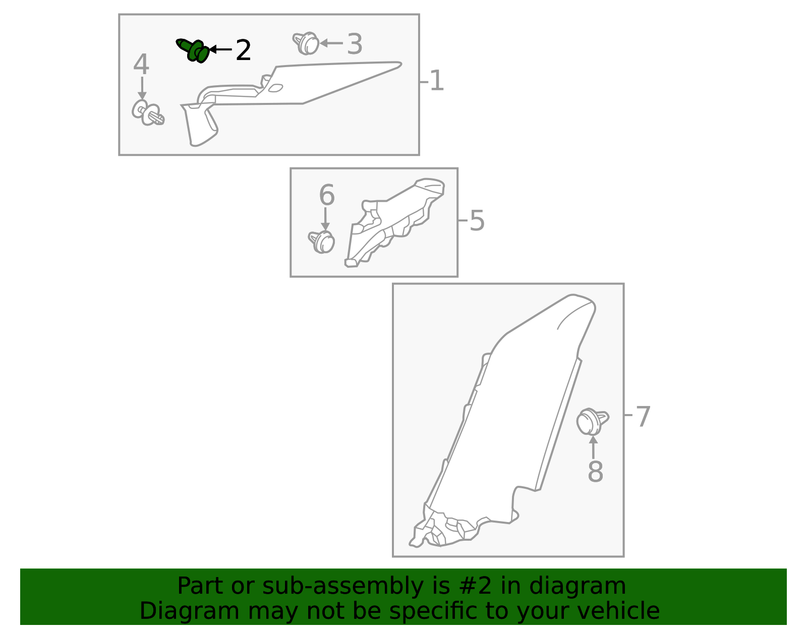 91560-SLJ-003 - 2006-2025 Honda - Clip Pillar Garnish | Genuine Honda Parts