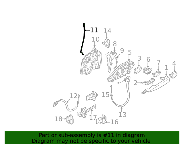51217349505 - 2016-2023 BMW Lock Rod (51-21-7-349-505) | BMW of South ...