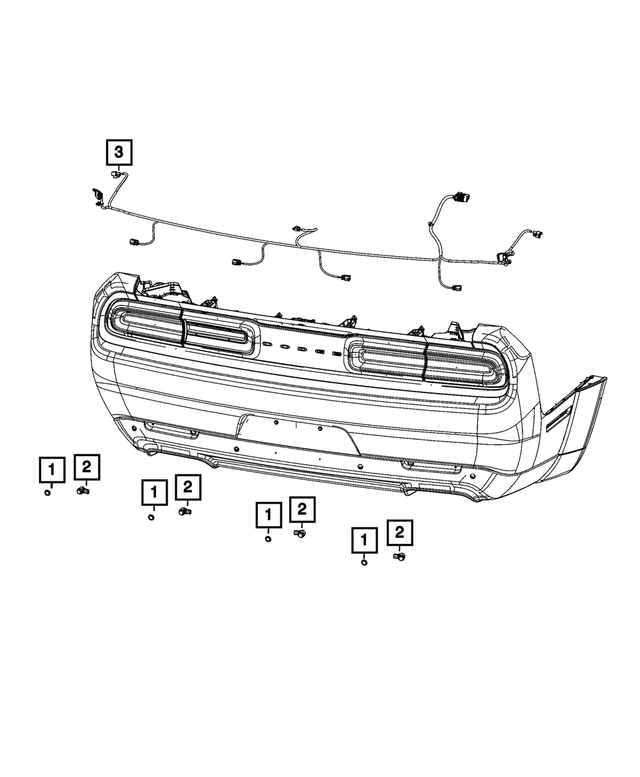 2021-2023 Dodge Challenger Rear Fascia Wiring 68483546AA | Mopar Estores