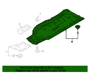 8W0-825-207-C - Floor Pan Splash Shield 2017-2023 Audi ...