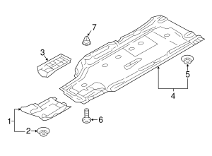 8W0-825-207-C - Floor Pan Splash Shield 2017-2023 Audi ...