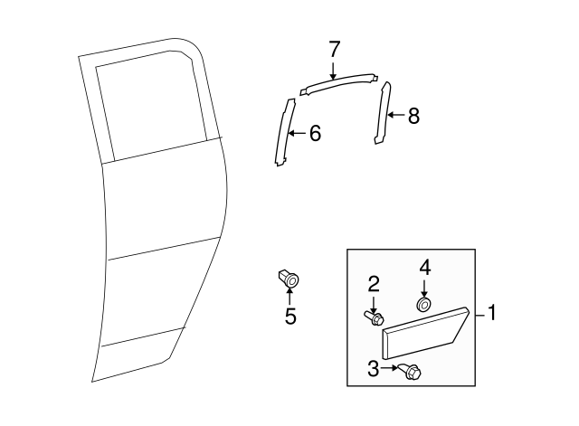 2007-2024 Toyota Lower Cladding Nut 90176-05020 | Toyota Parts Center