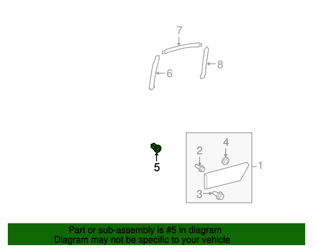 2007-2024 Toyota Lower Cladding Nut 90176-05020 | Toyota Parts Center