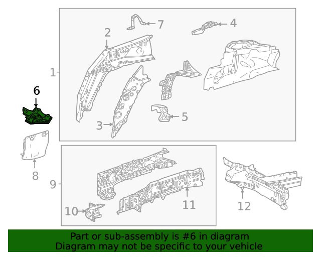 53835-08020 - Front Brace - 2021-2023 Toyota Sienna | OEM Genuine ...