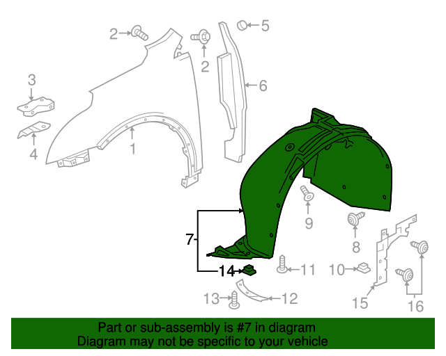 84182806 GM Front Passenger Side Wheelhouse Liner | GM Parts Store