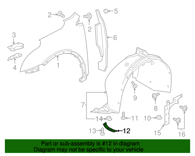 2017-2019 Cadillac XT5 Air Deflector - Driver's Side (LH) 23201838 ...