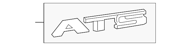 2015-2019 Cadillac ATS Galvano Silver Deck Lid ATS Emblem 23469270 GM ...