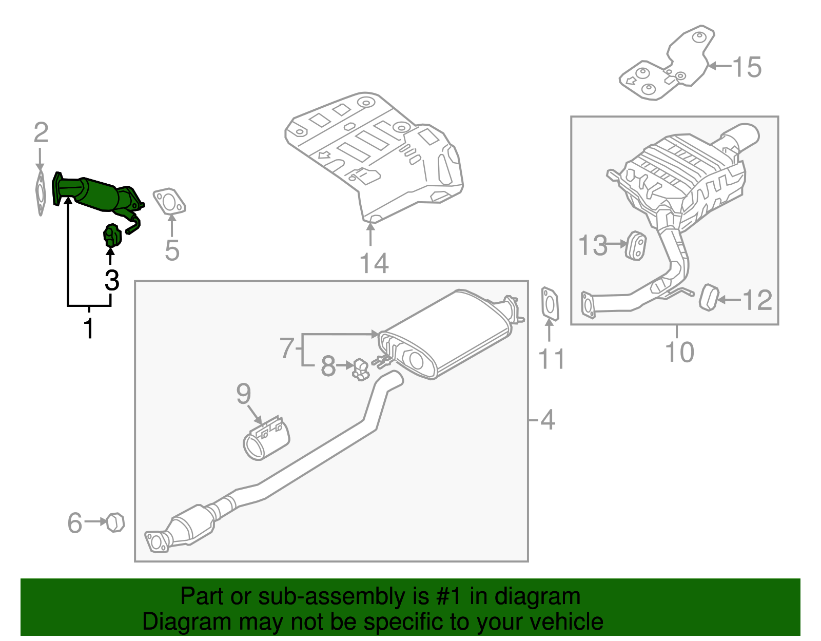 28610-C6400 - Front Pipe 2016-2020 Kia Sorento | Genuine Kia Parts