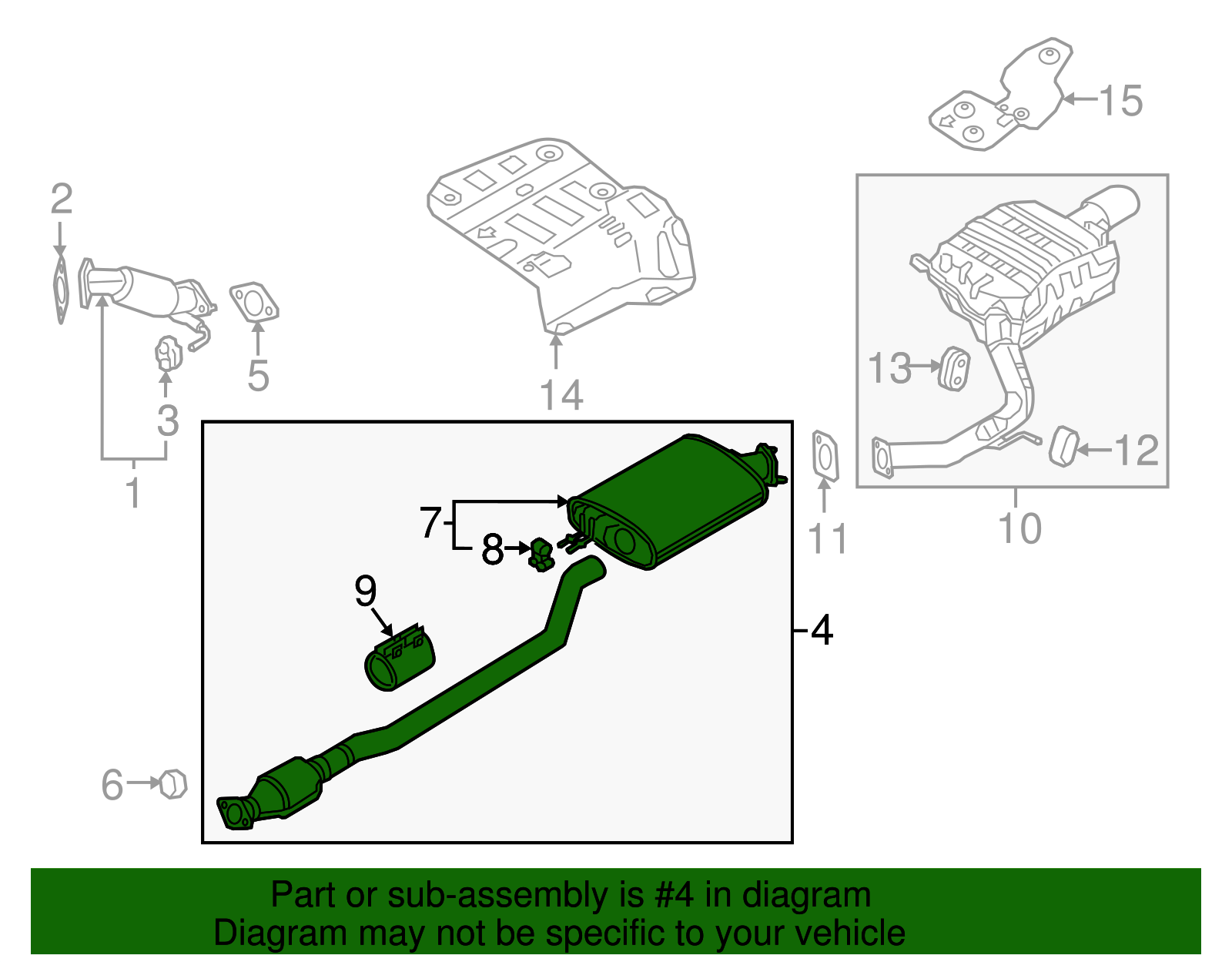 2016-2020 Kia Sorento Muffler & Pipe 28600-C6400 | Retail Performance ...