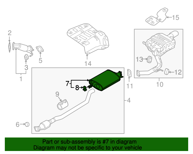 28710-C6400 - Rear Muffler - 2016-2020 Kia Sorento | Kia Auto Parts