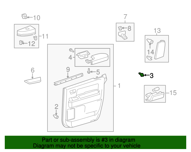 90467-08136 - Door Trim Panel Clip - 1998-2015 Toyota | OEM Genuine ...
