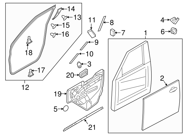 2017-2021 Nissan Armada Door Weather-Strip Clip 80850-1LA0B | Nissan ...