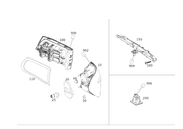 2016-2020 Mercedes-Benz Rear Lamp Combination 253-906-96-01 | Mercedes ...