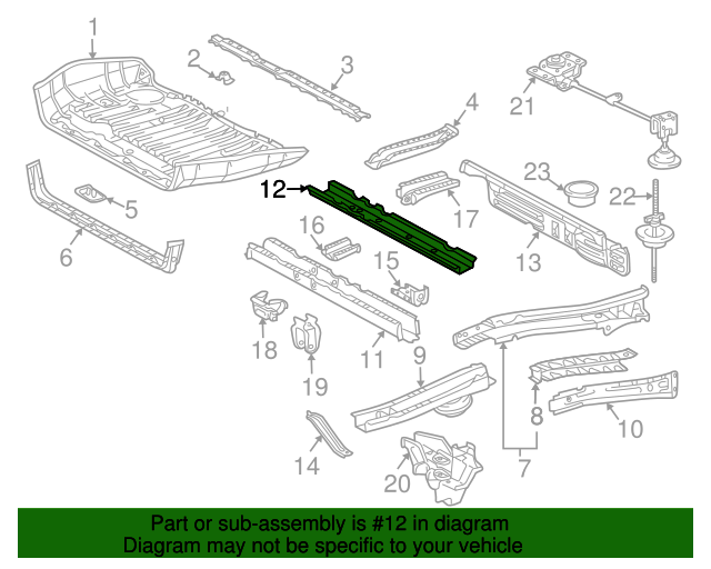57654-08020 - Cross-Member - 2004-2020 Toyota Sienna | OEM Genuine ...