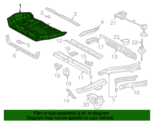 58311-08031 - Rear Floor Pan 2004-2020 Toyota Sienna | Longo Toyota Parts