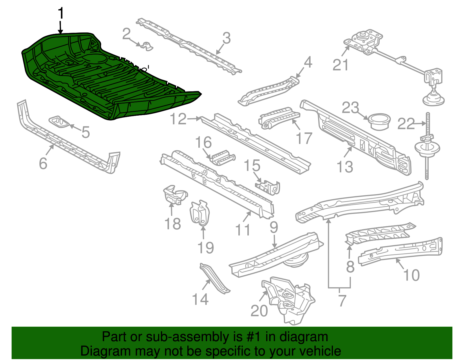 58311-08031 - Rear Floor Pan 2004-2020 Toyota Sienna | Longo Toyota Parts