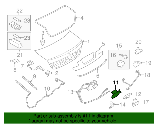 51247269543 - 2010-2019 BMW Lock Actuator (51-24-7-269-543) | BMW of ...