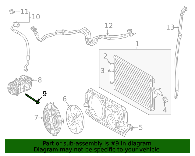 2016-2024 Mercedes-Benz Compressor Bolt 910143-008011-64 | Mercedes ...