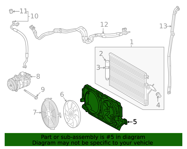 906-505-13-55 - Fan Shroud 2014-2024 Mercedes-Benz | Mercedes-Benz USA ...