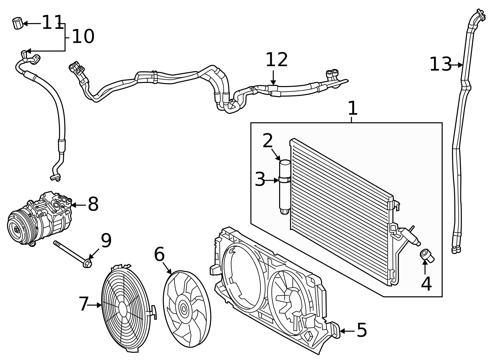 906-505-13-55 - Fan Shroud 2014-2024 Mercedes-Benz | Mercedes-Benz USA ...