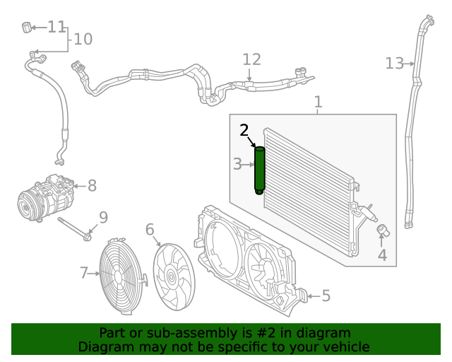 2010-2023 Mercedes-Benz A/C Receiver Drier 906-835-00-47-64 | MB OEM Parts
