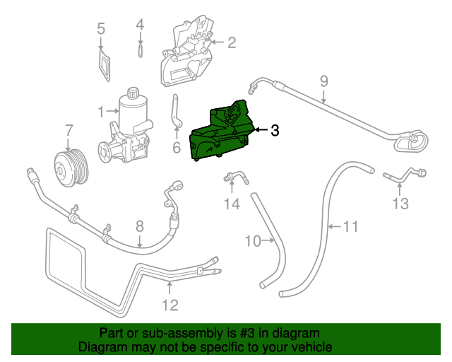 104-230-02-42 - Power Steering Pump Support Bracket 1995-1999 Mercedes ...