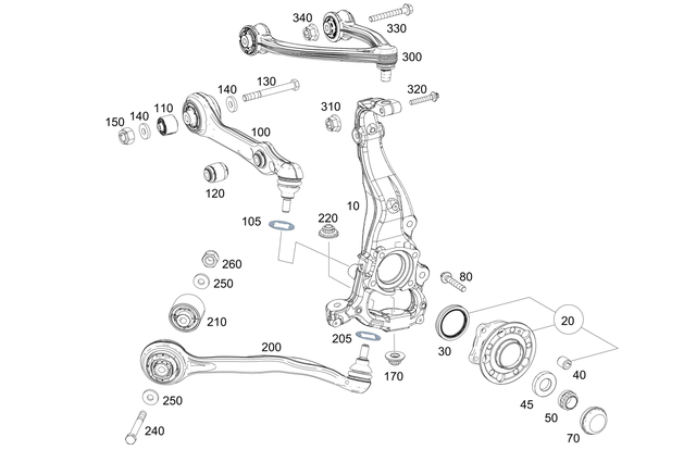 222-330-50-02 - Tension Strut 2015-2021 Mercedes-Benz | Mercedes-Benz ...