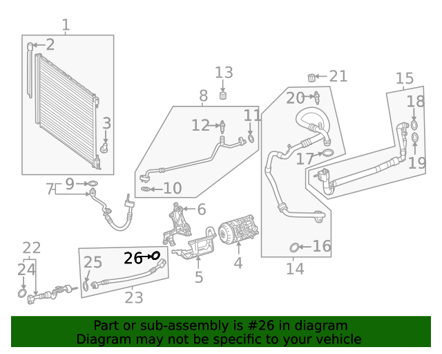 2014-2022 Mercedes-Benz A/C Line O-Ring 013-997-41-45-64 | MB Online Parts