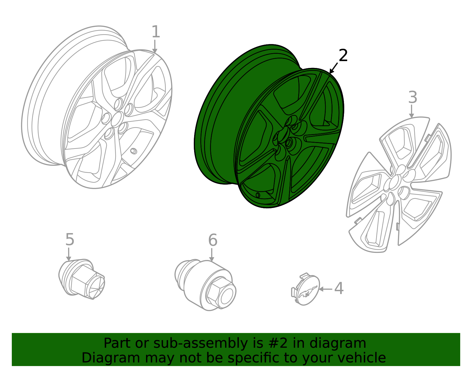 2021-2023 Ford Mustang Mach-E | Wheel Assembly | LJ8Z-1007-D | Walls ...