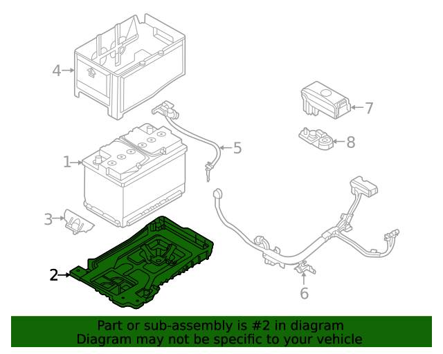 2021-2024 Hyundai Battery Tray 37150-AA000 | AutoNationParts.com
