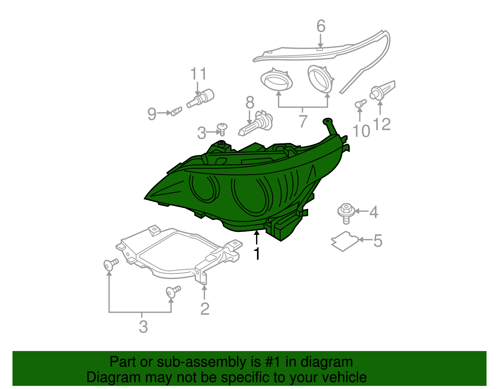 Genuine BMW 63-12-7-177-731 | Headlamp Assembly | FREE Shipping on Most ...