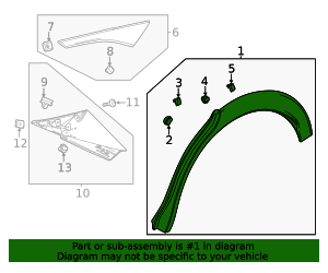2020-2023 Buick Encore GX Rear Passenger Side Wheel Opening Molding ...