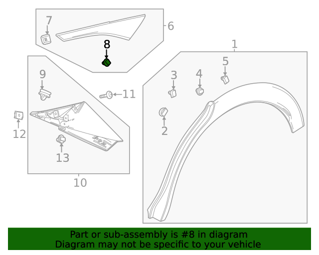 2020-2024 Buick Encore GX Clip 11602632 GM | GMPartsDirect.com