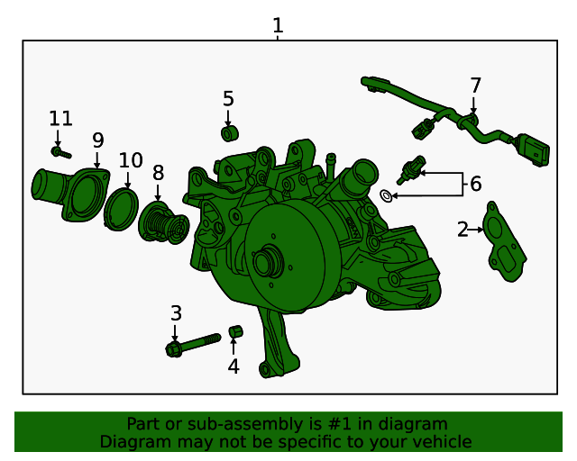 Water Pump 12707680 | QuirkParts