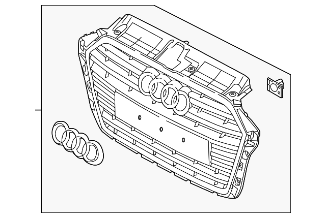 2017-2020 Audi S3 Center Grille 8V5-853-651-AA-FUQ | Audi USA Parts