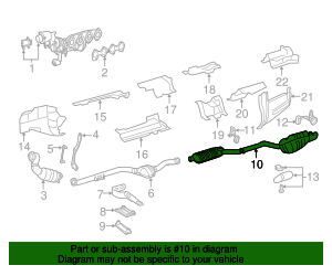 204-490-28-35 - Muffler & Pipe 2012-2014 Mercedes-Benz C 250 | Mercedes ...