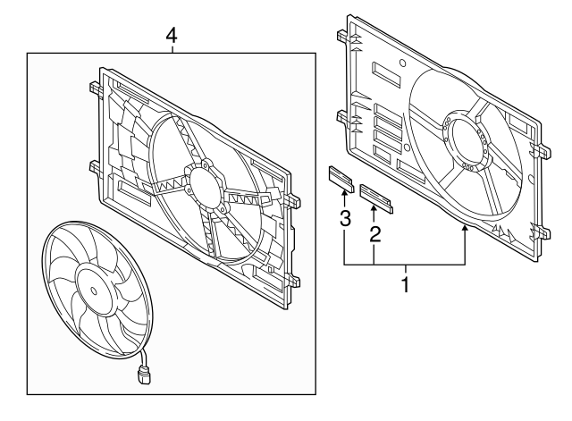 5Q0-121-205-AQ - Fan Shroud 2015-2016 Audi | Audi OEM Parts