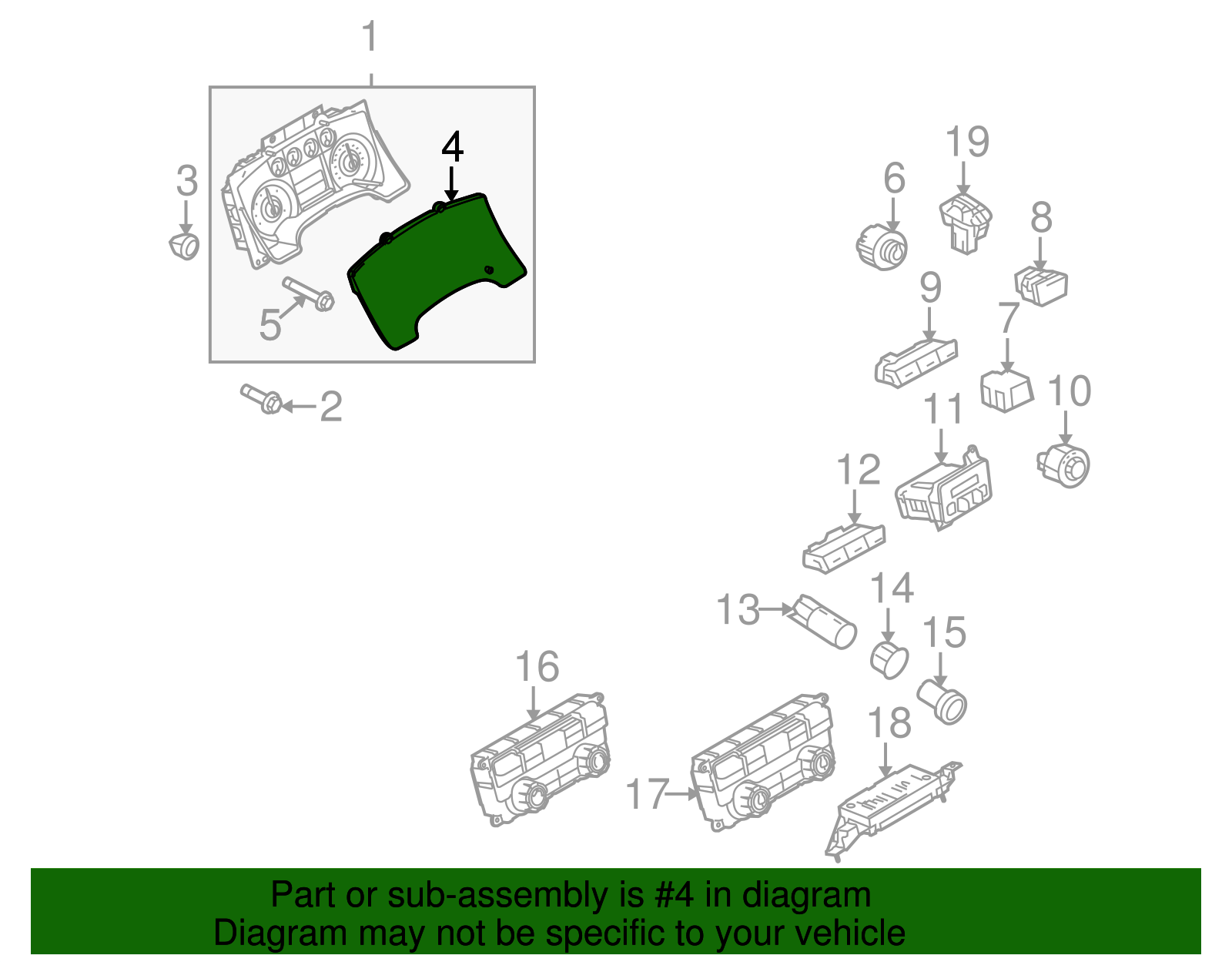 2011-2014 Ford F-150 Cluster Lens BL3Z-10890-C | Ford OEM Parts Online